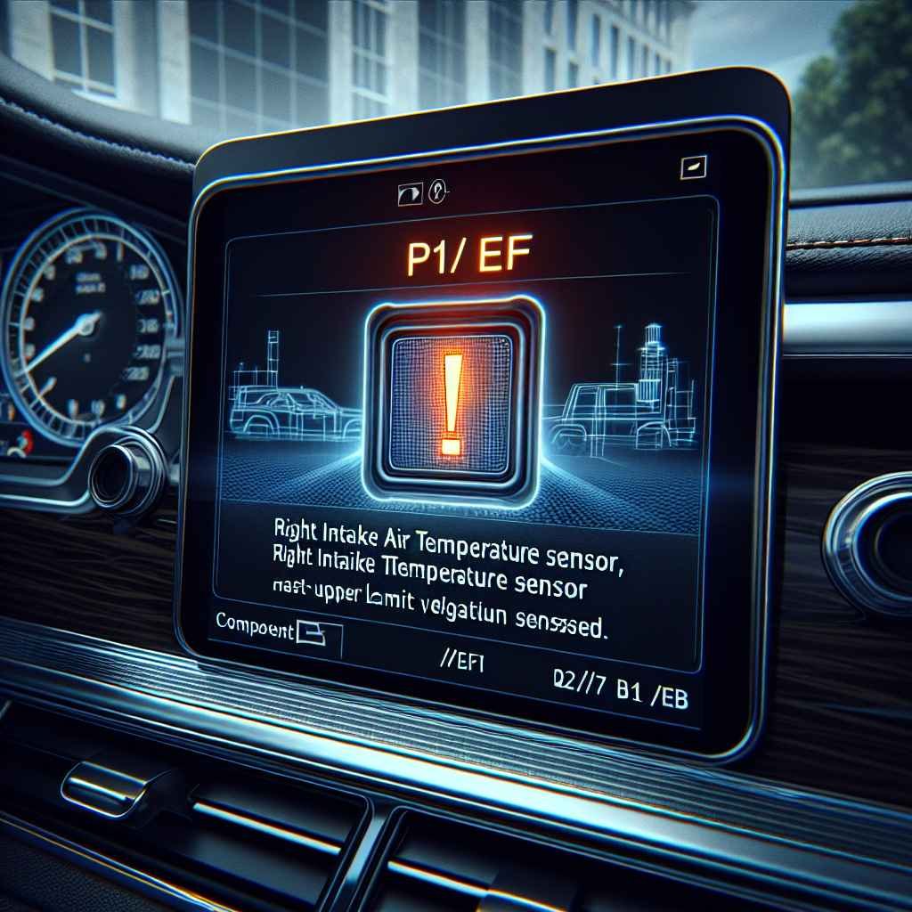 P11EF Mercedes: The upper limit value of component B2/7b1 (Right intake ...